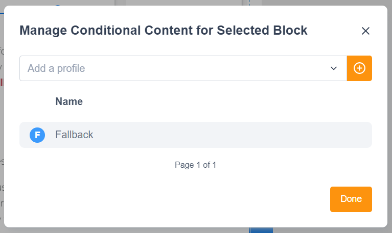 Marketing Tools – Conditional Content (per block and per message)