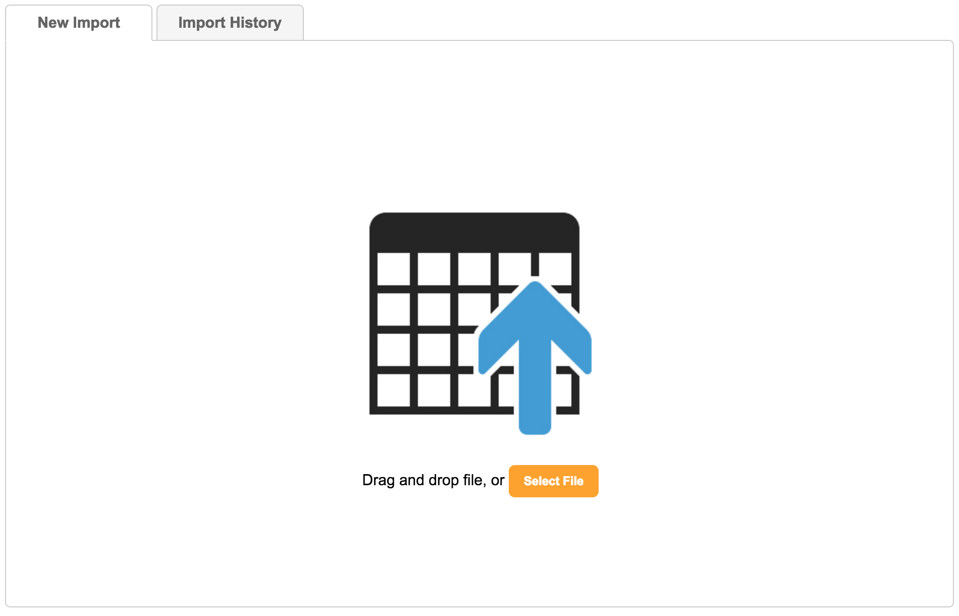 Importing supporter data (front-end)