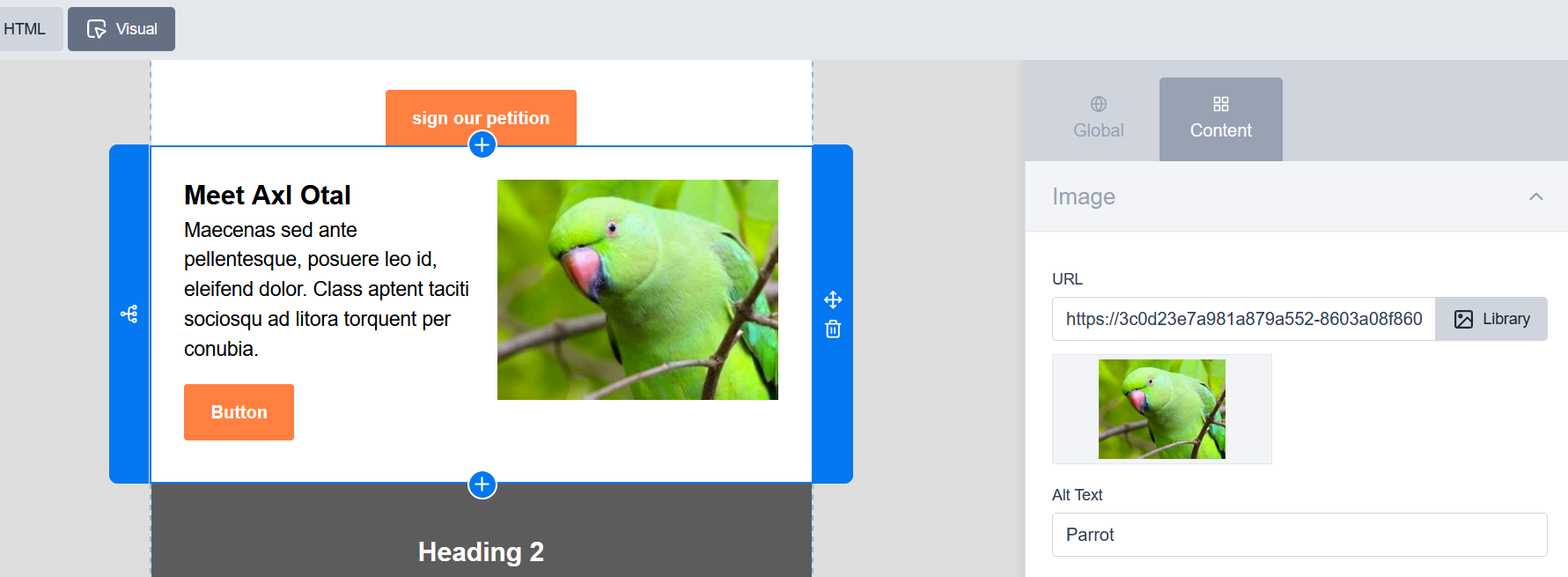 Marketing tools – components – blocks
