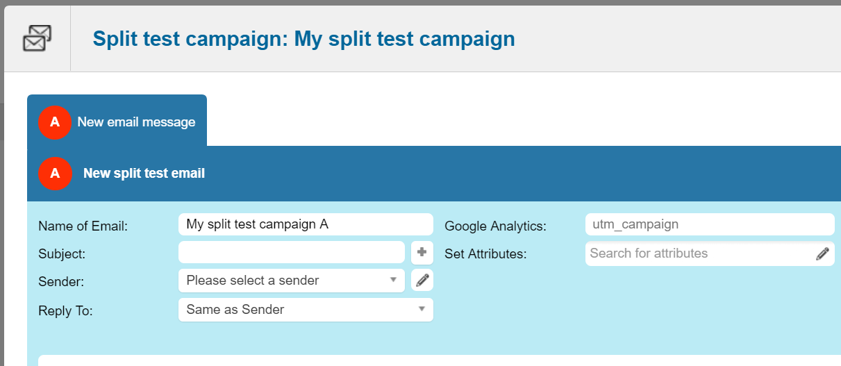 Split test email campaigns