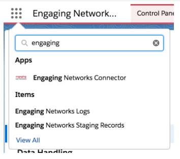 Salesforce Connector – Control Panel