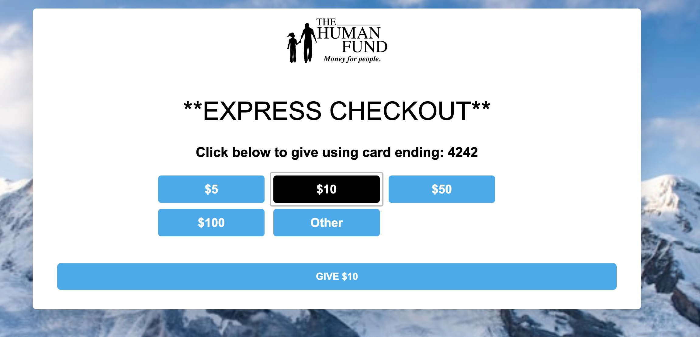 How to build a one-click donation page